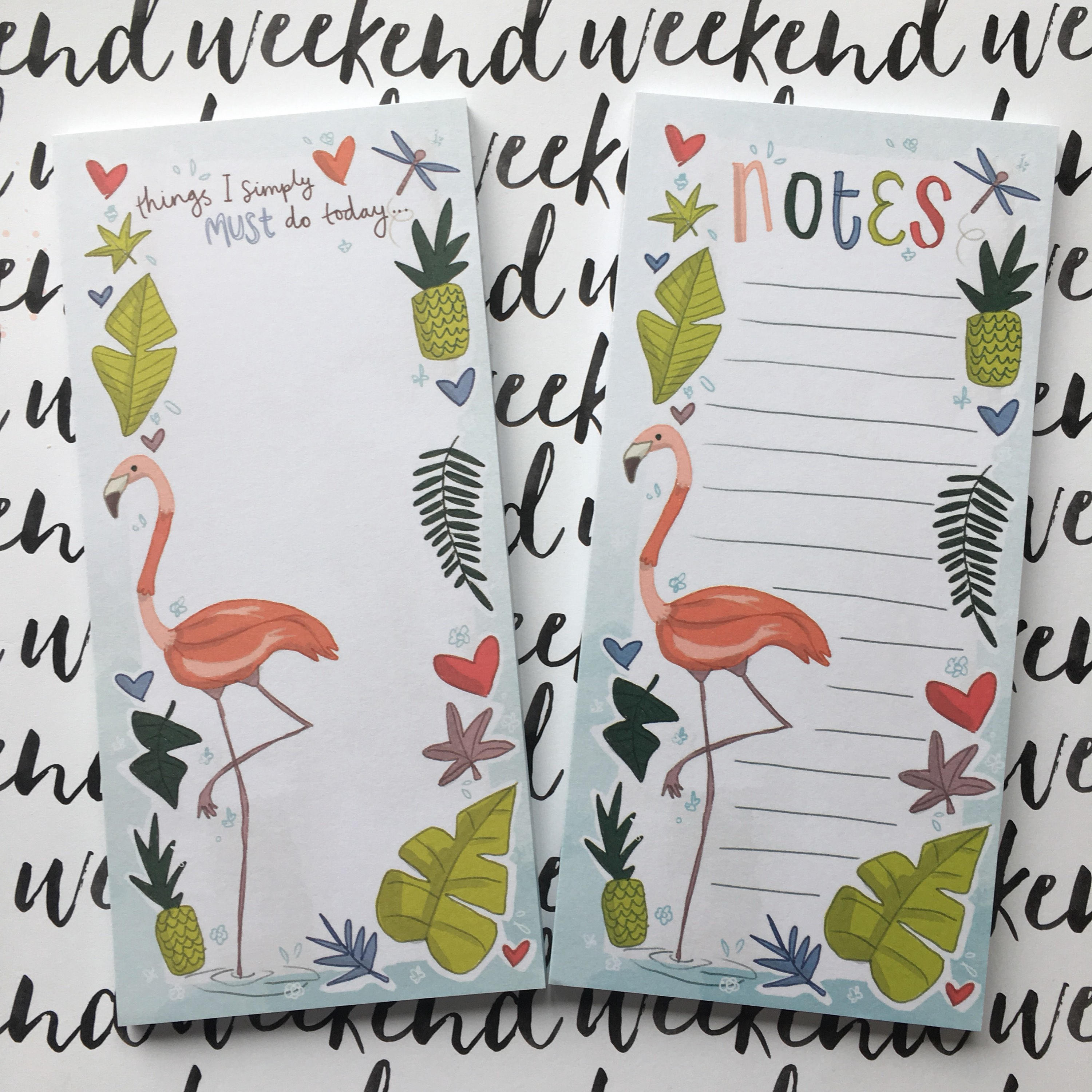 Flamingo List Pad Notepad Notes Pad List Pad Things to Do - Etsy UK