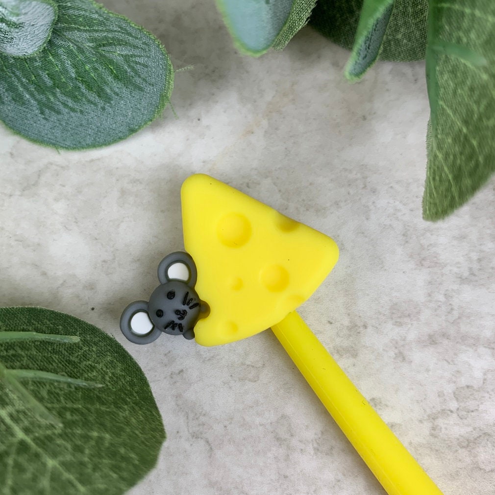Cute Mouse with Cheese Bendy Pen Mouse Gel Pen Bendy Pen | Etsy