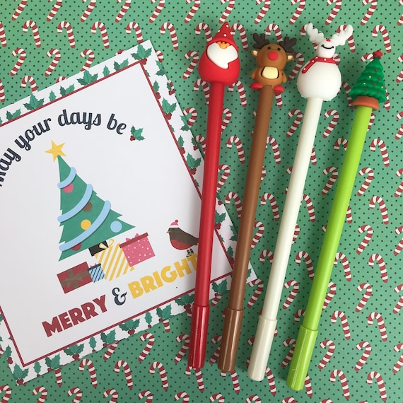 Christmas Friends Pens Christmas Pen Cute Christmas Pen - Etsy