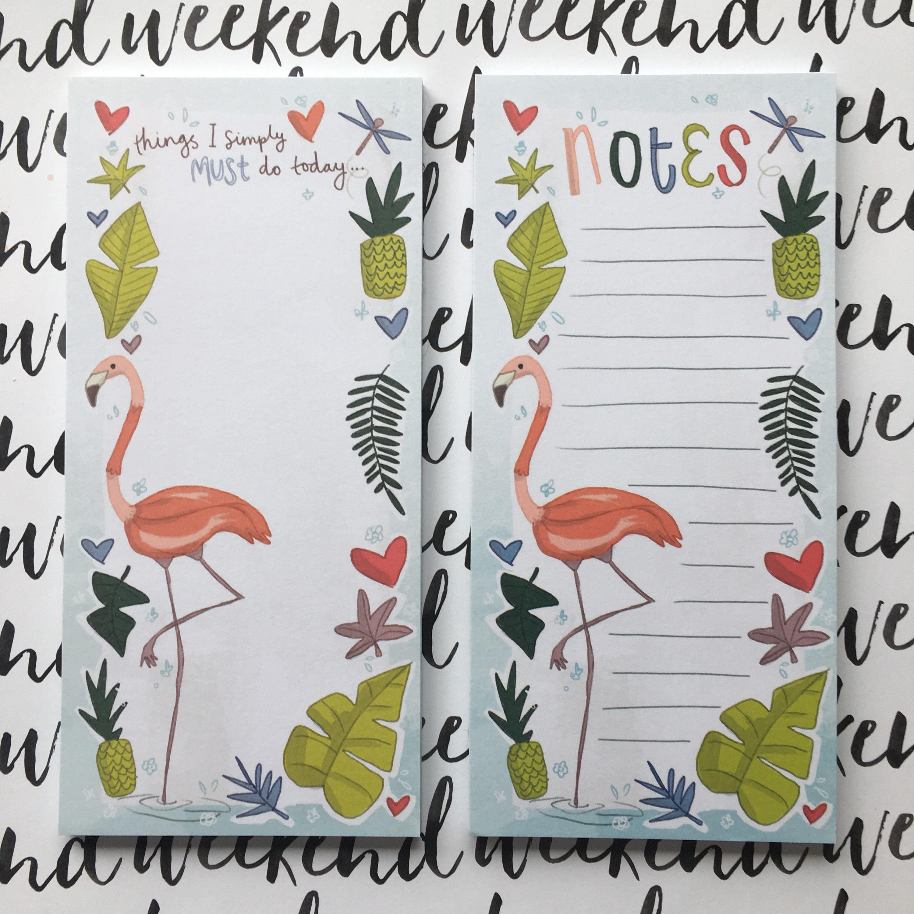 Flamingo List Pad Notepad Notes Pad List Pad Things to Do - Etsy UK