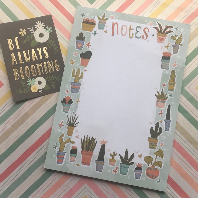 Cactus A5 Notepad Notes Pad List Pad Things to Do Note Pad - Etsy