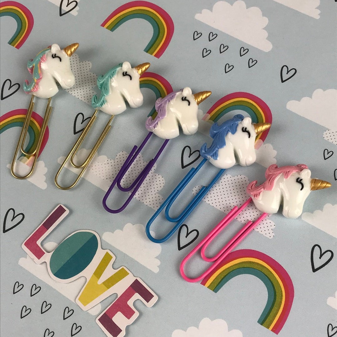 Unicorn Paper Clip Unicorn Unicorn Stationery Planner Clip - Etsy