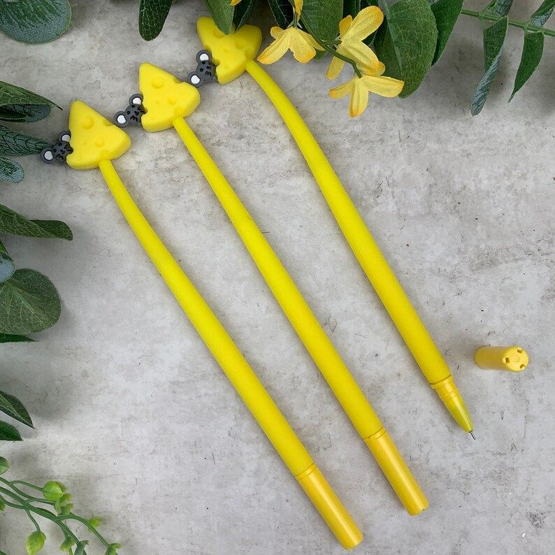 Cute Mouse With Cheese Bendy Pen Mouse Gel Pen Bendy Pen - Etsy