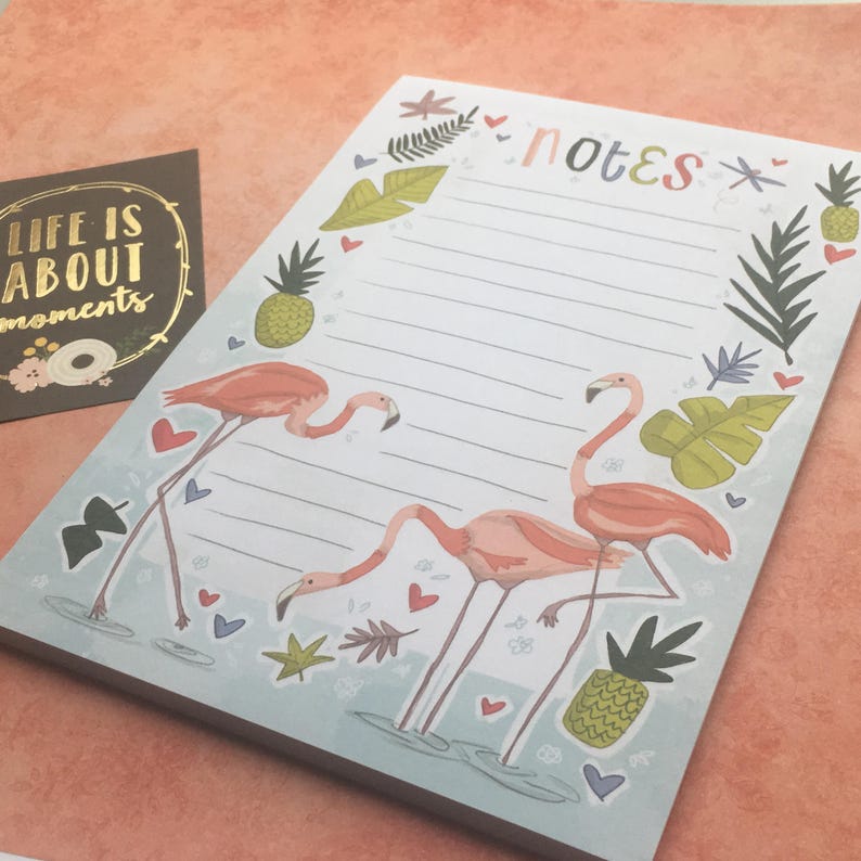 Flamingo A5 Notepad Notespad List Pad Things to Do Note - Etsy