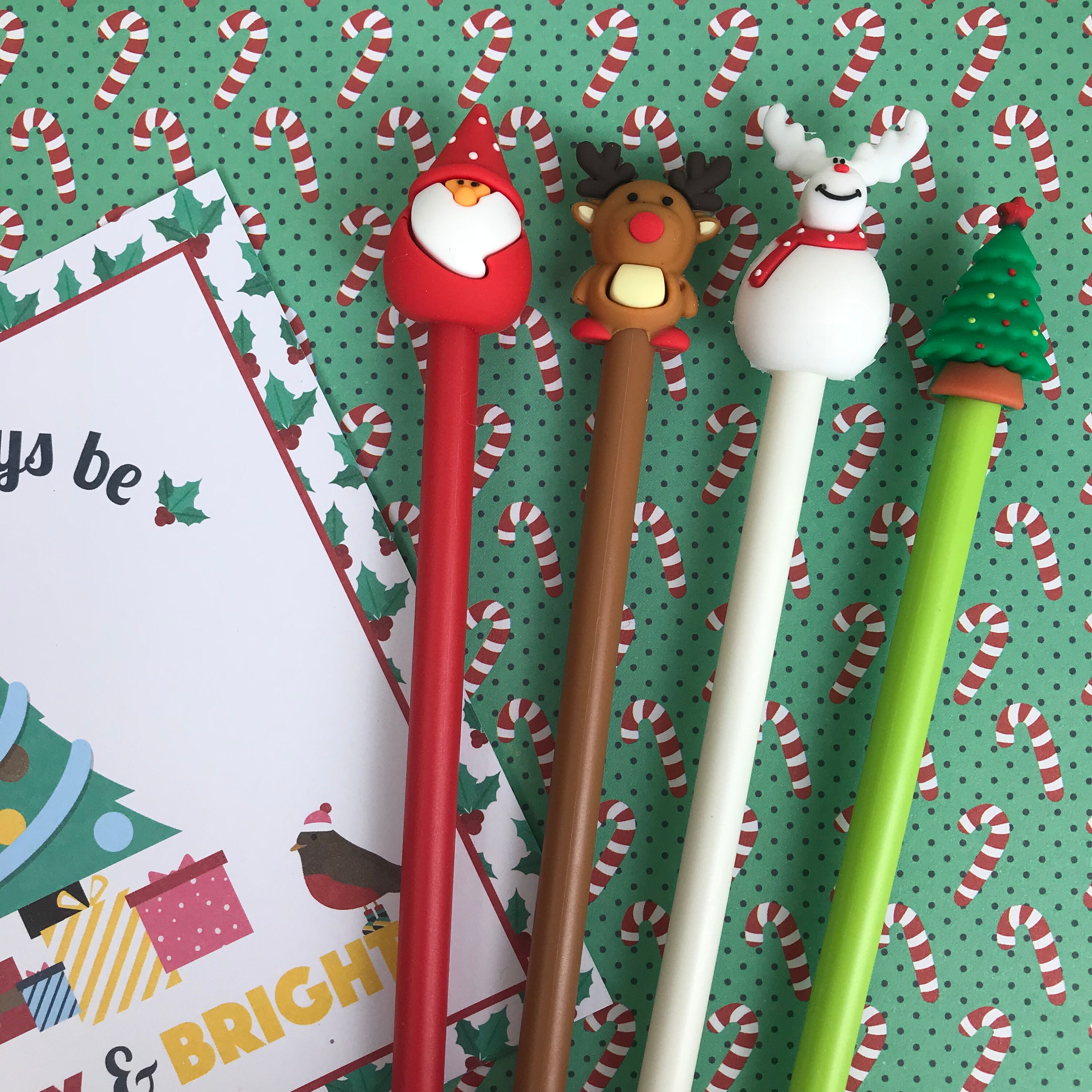 Christmas Friends Pens Christmas Pen Cute Christmas Pen - Etsy