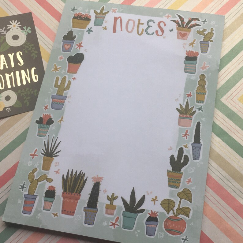 Cactus A5 Notepad Notes Pad List Pad Things to Do Note Pad - Etsy