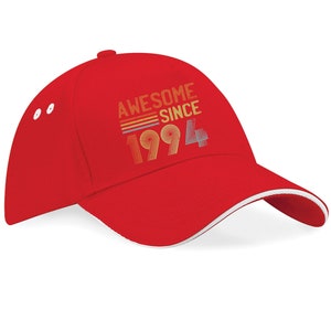 30th Birthday Hat 30 Years Old Born in 1994 Gifts 5 Panel Cotton Cap ...