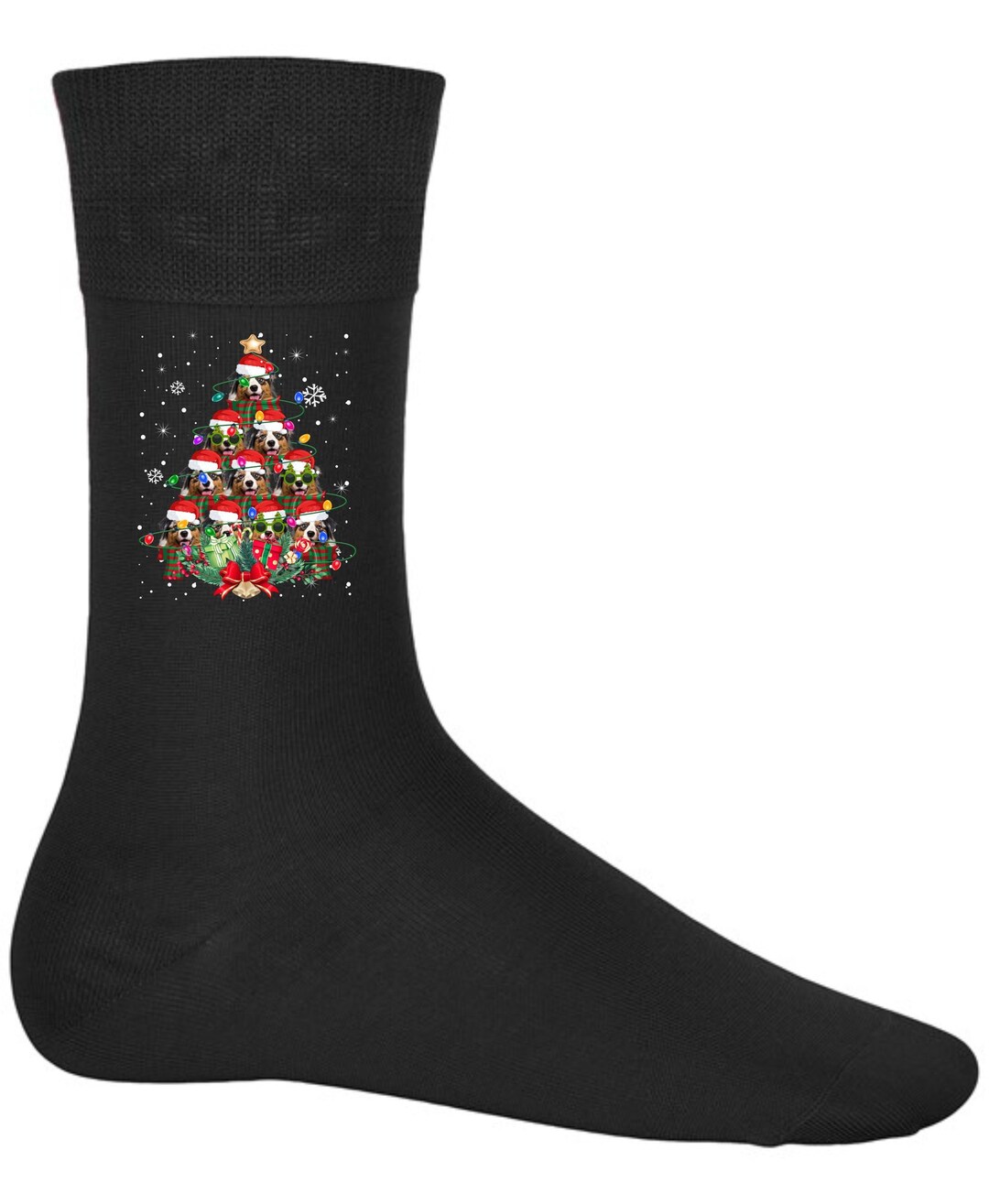 Socks Australian Shepherd Xmas Socks Dog Christmas Socks for Men and ...