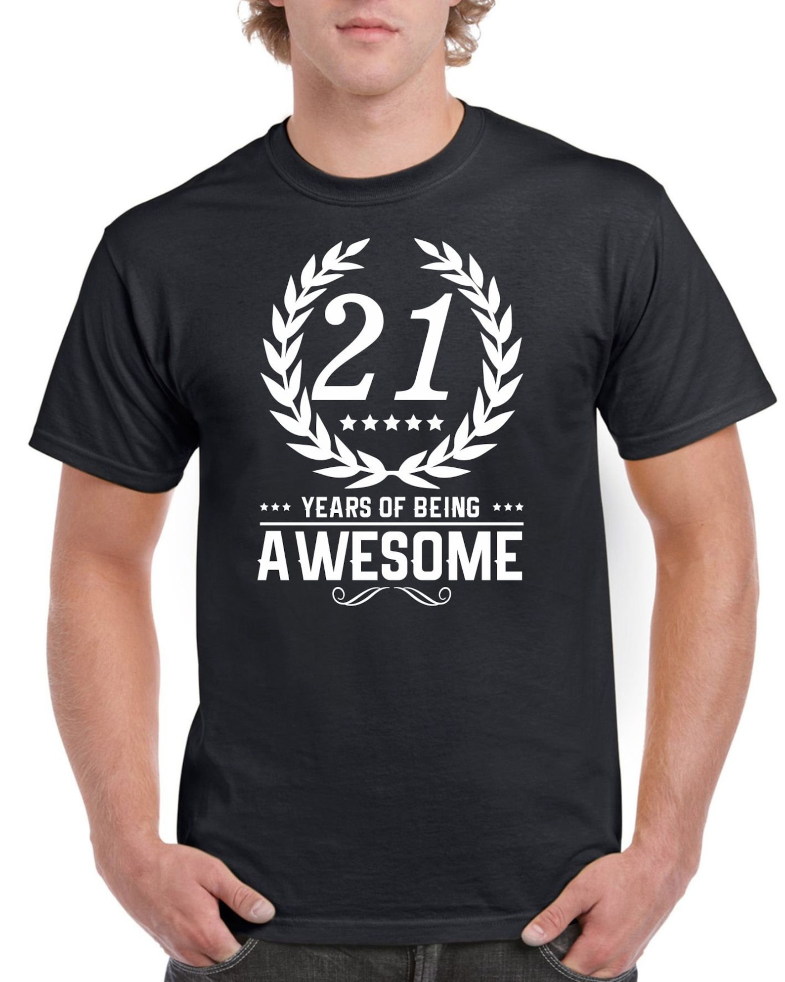 Mens 21st Birthday T Shirt Gift Present Twenty One 21 Years of - Etsy