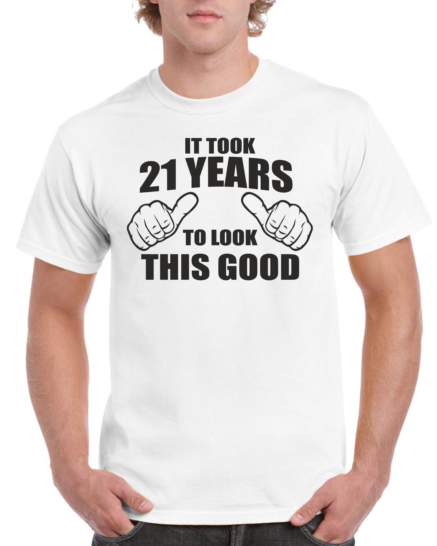 Mens 21st Birthday T Shirt Top Shirt Gift Present Twenty One | Etsy