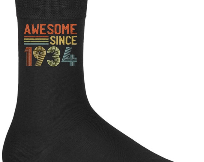 90th Birthday Gift for Women or Men, 90th Birthday Socks, Funny Socks ...