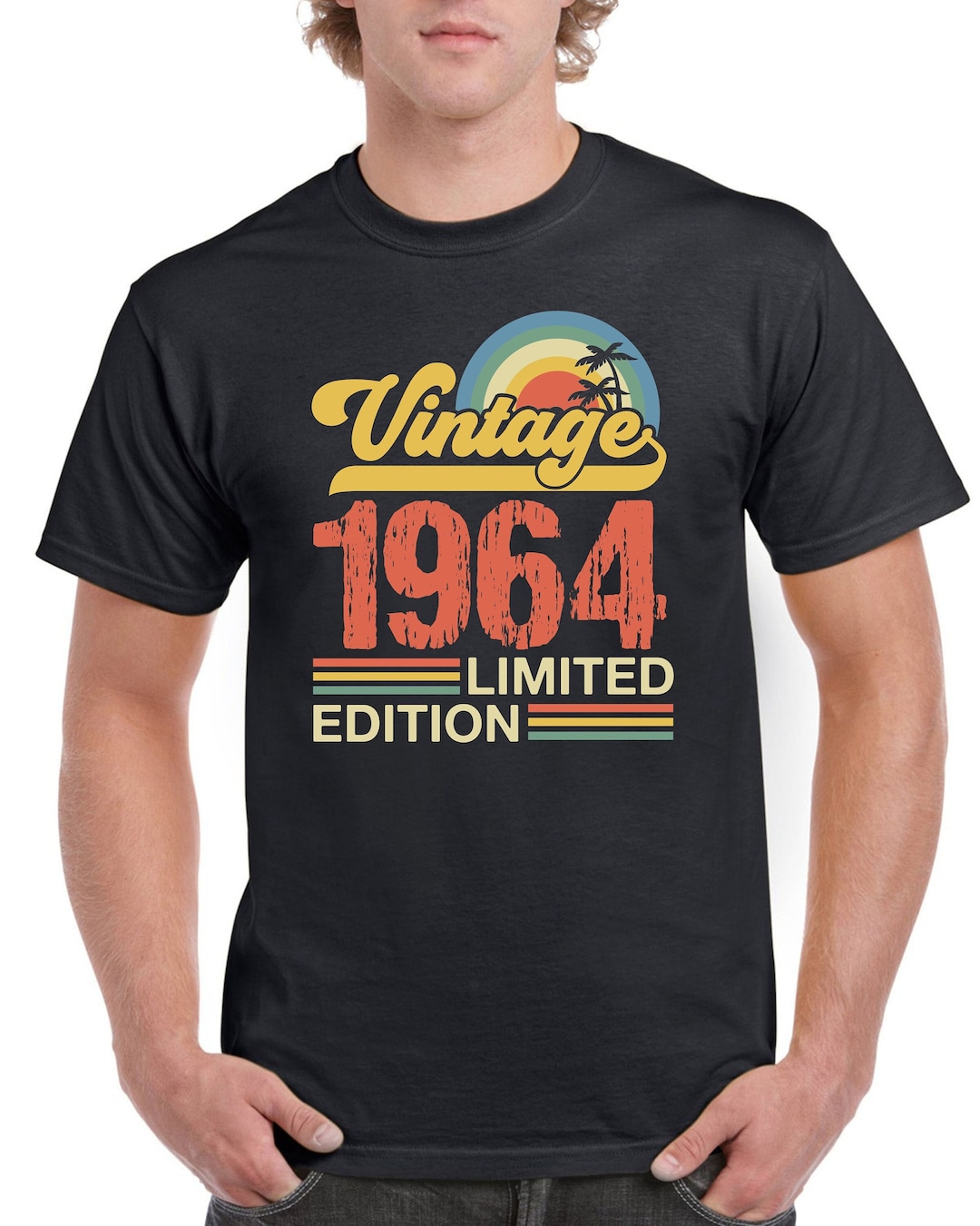 Vintage 1964 Limited Edition Men's 60th Birthday T-shirt - Classic Born ...