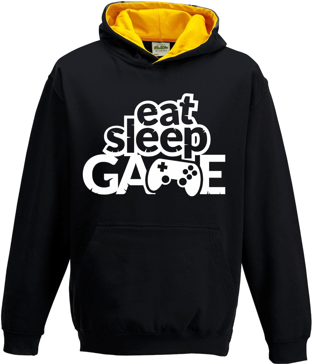 Gaming Hoodie “eat Sleep Game” | Kids Retro Gaming Hooded Sweatshirt ...