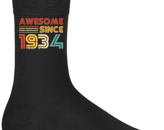 90th Birthday Gift for Women or Men, 90th Birthday Socks, Funny Socks ...
