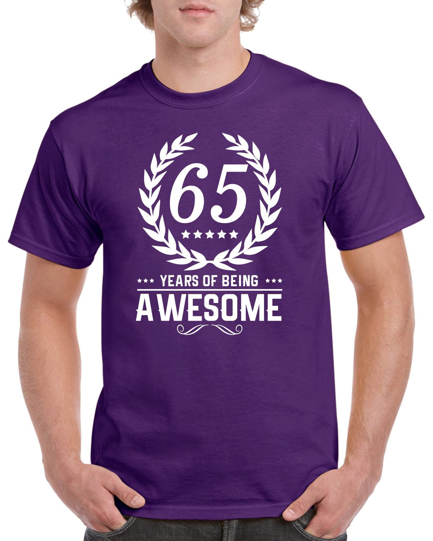 Mens 65th Birthday Tshirt Top Shirt Gift Present Sixty Five 65 Years of ...