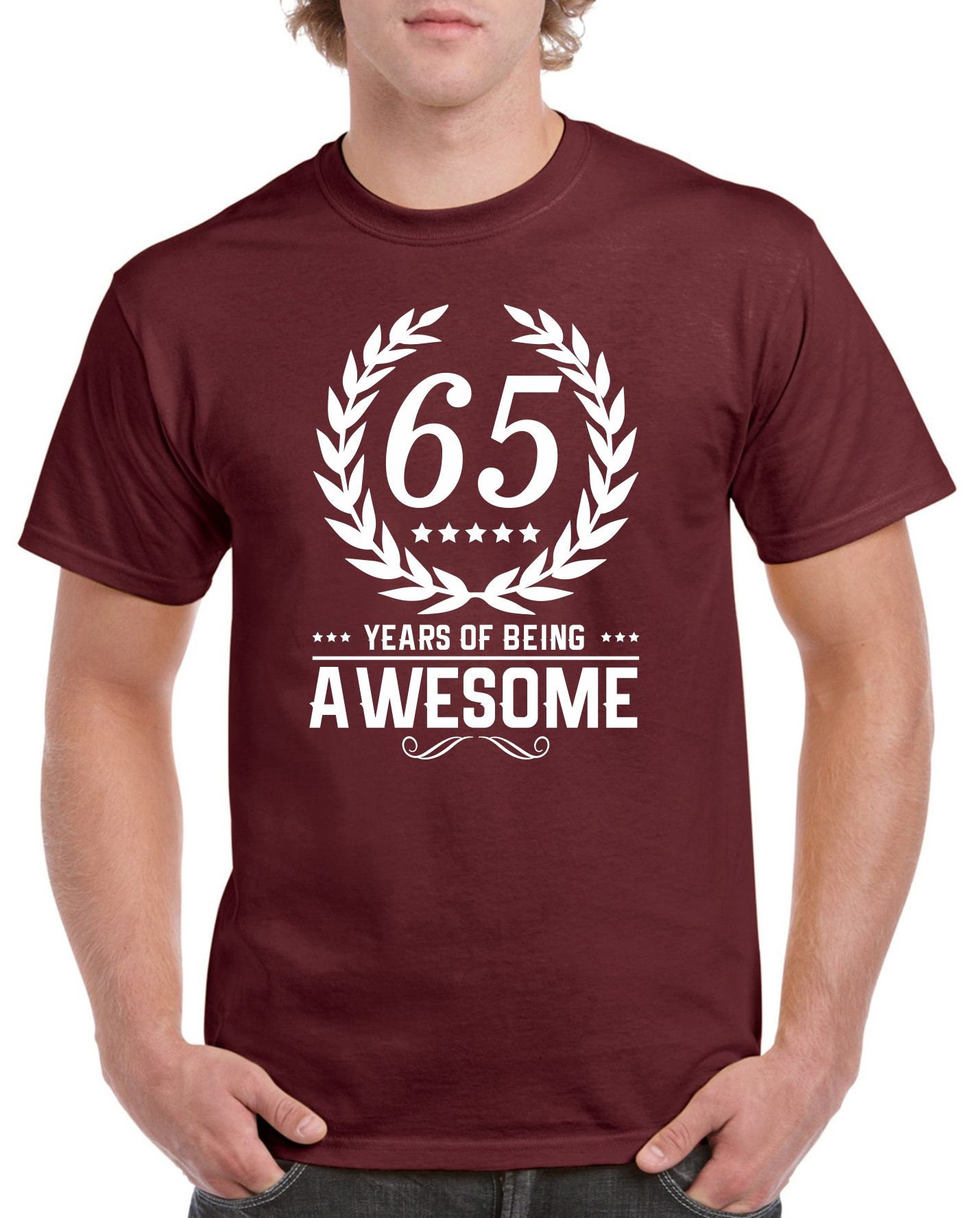Mens 65th Birthday Tshirt Top Shirt Gift Present Sixty Five 65 Years of ...