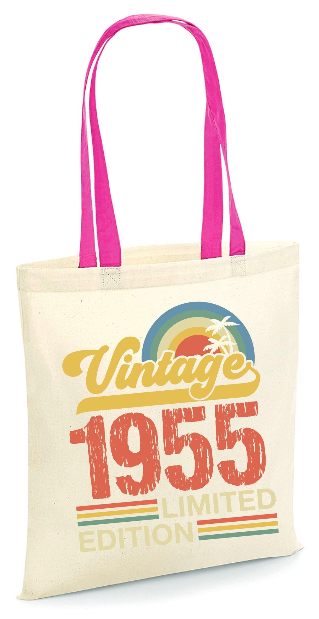 70th Birthday Tote Bag, Born in 1955, 70 Years Old, 70th Party Bag, Bag ...
