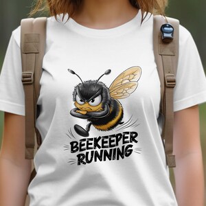 Funny Beekeeper Running T-shirt for Women, Ladyfit Bee Tee, Hilarious ...