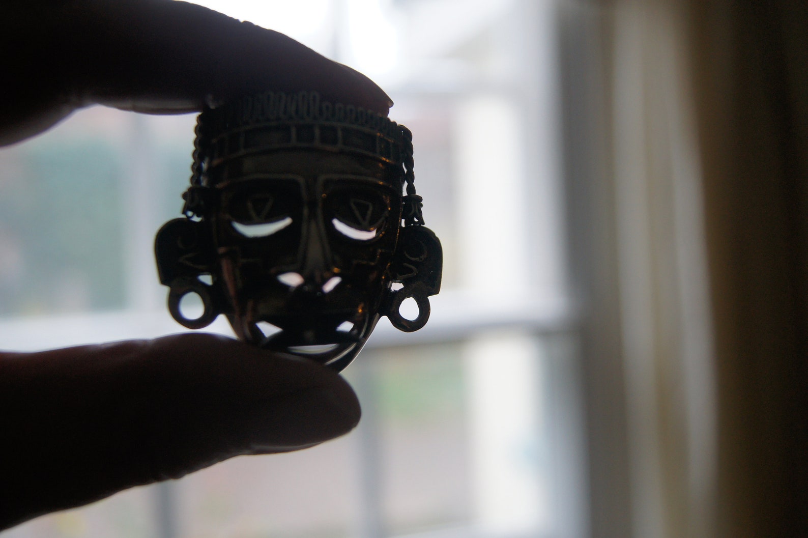 Unusual Vintage Aztec Mask Brooch With a Moving Nose-piercing - Etsy