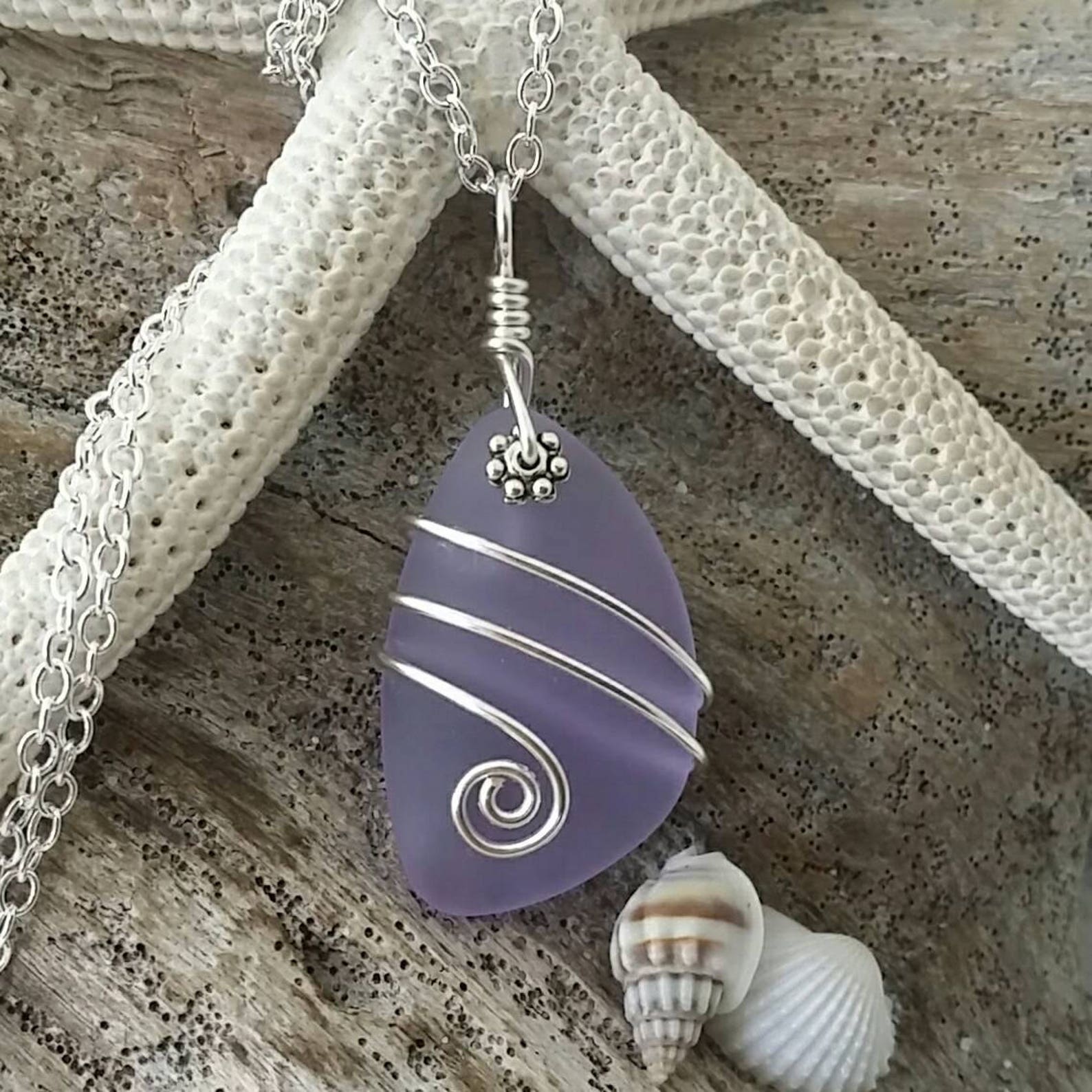 Handmade in Hawaii, Wire Wrapped "magical Color Changing" Purple Sea ...