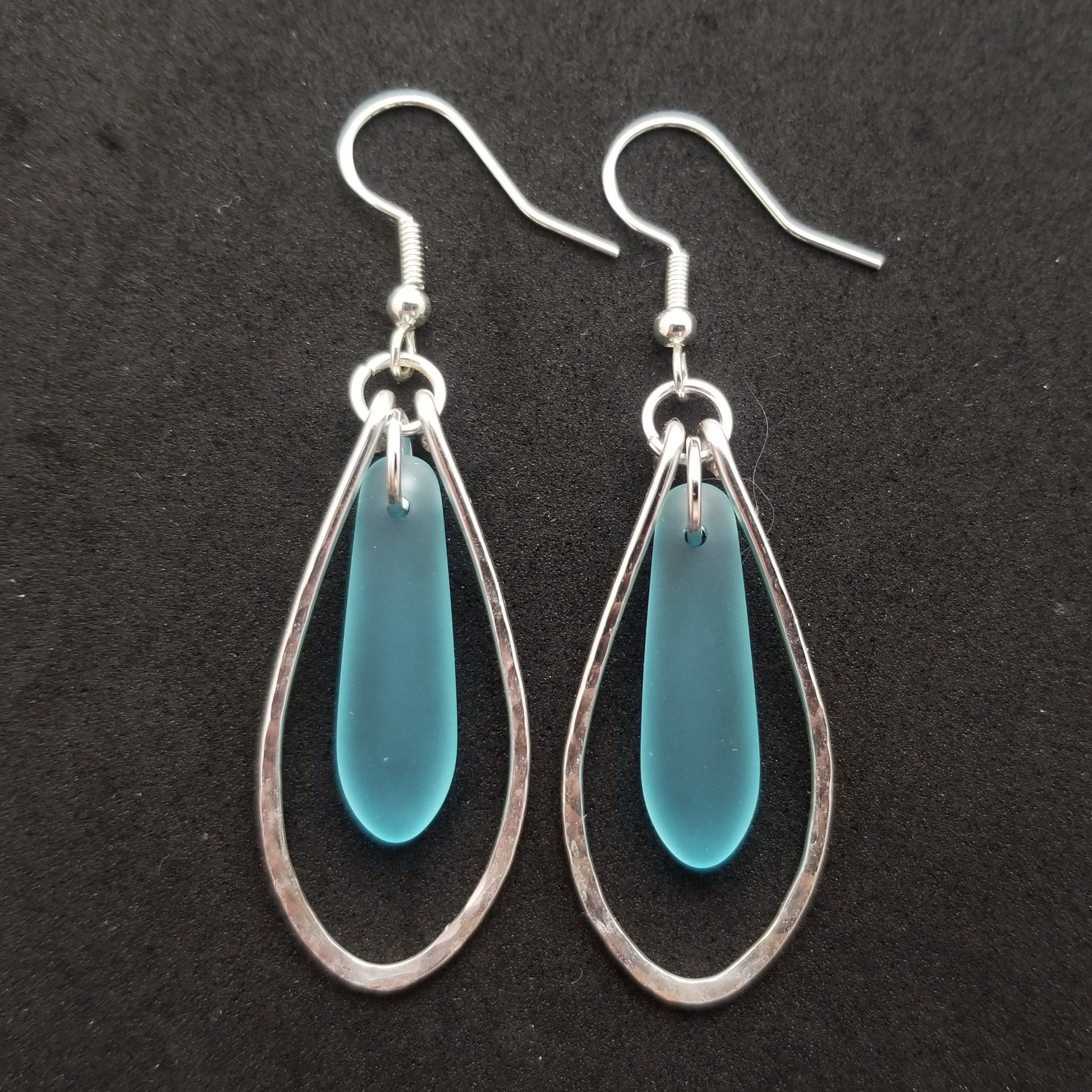 Made in Hawaii Hammered Wire Loop Turquoise Bay Blue Sea - Etsy