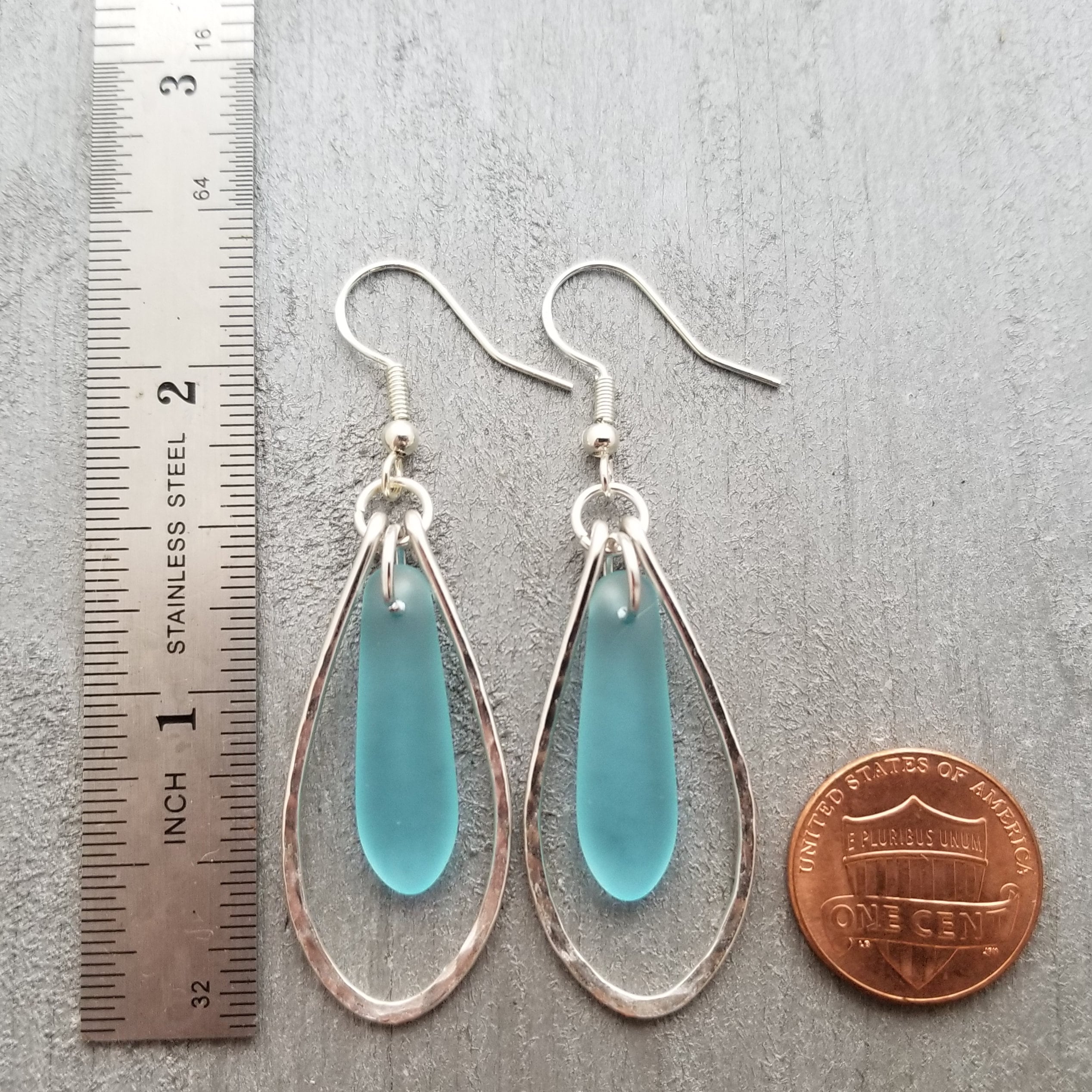 Made in Hawaii Hammered Wire Loop Turquoise Bay Blue Sea - Etsy