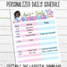 Editable Home School Schedule, Mermaid Daily Schedule Printable, Kid ...