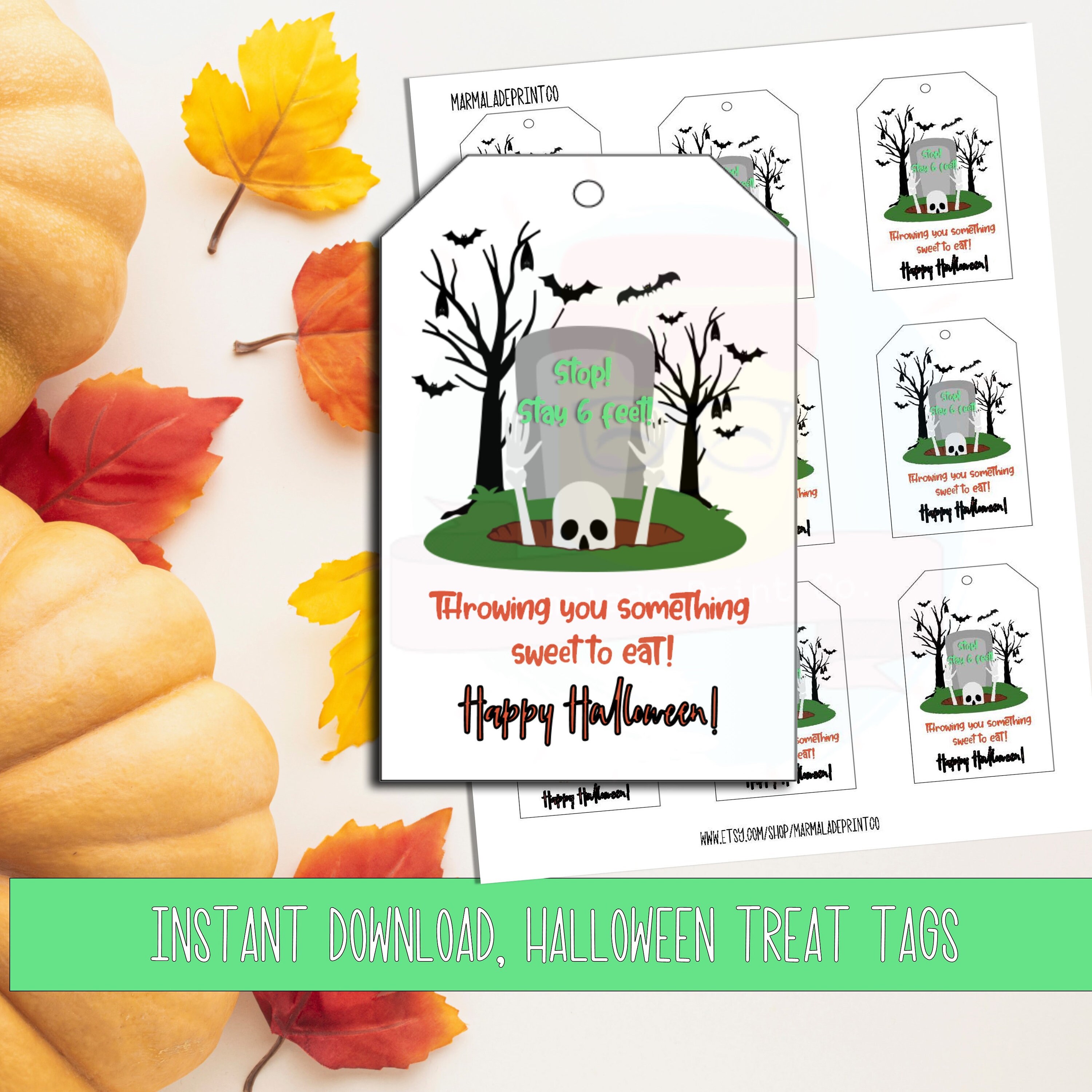 Printable Halloween Favor Tags, Quarantined Halloween Treat Tags ...