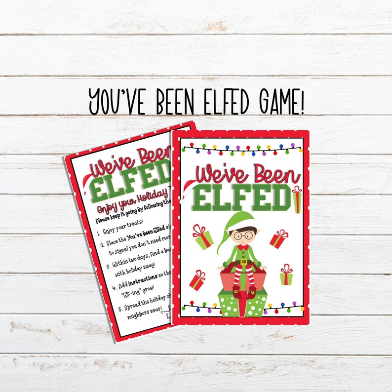 You've Been Elfed Printable for a Quarantined Christmas, Social ...