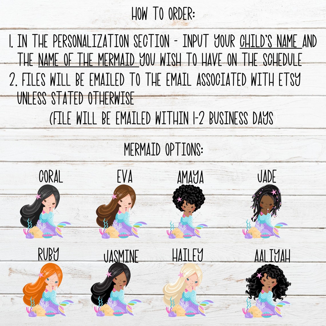 Editable Home School Schedule, Mermaid Daily Schedule Printable, Kid ...