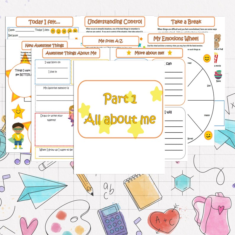 Mindfulness Guided Journal for Kids, Positive Thinking, Mental Health ...