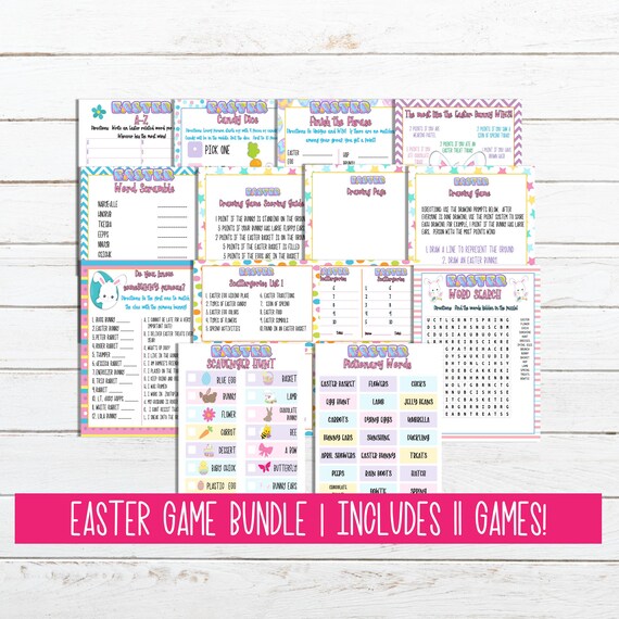 Easter Game Bundle 11 Printable Easter Party Games Easter | Etsy