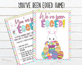 You've Been Egged Sign Neighbor Gift Easter Egg Hunt - Etsy