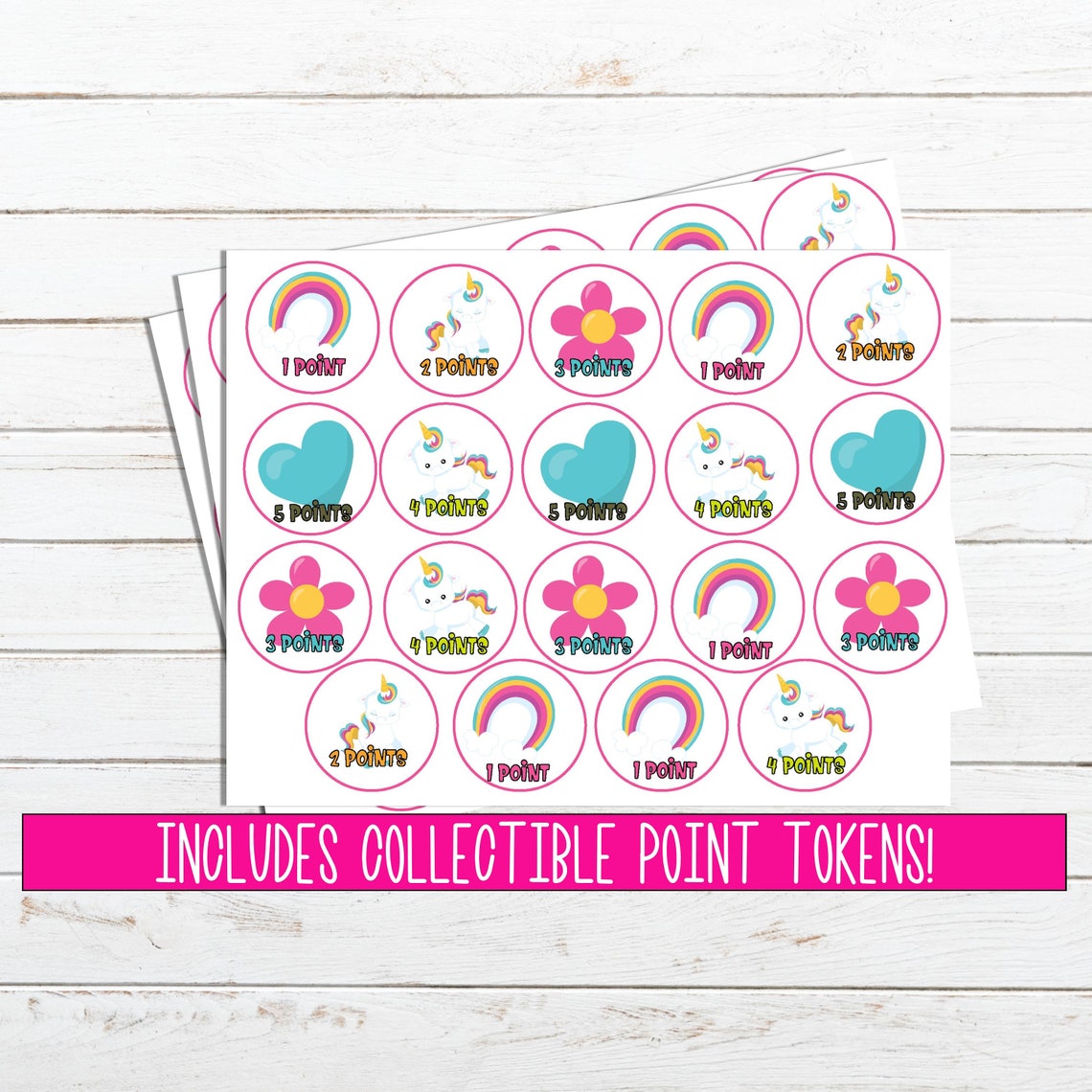 EDITABLE Unicorn Reward Chart With Tokens, Printable Unicorn Behavior ...
