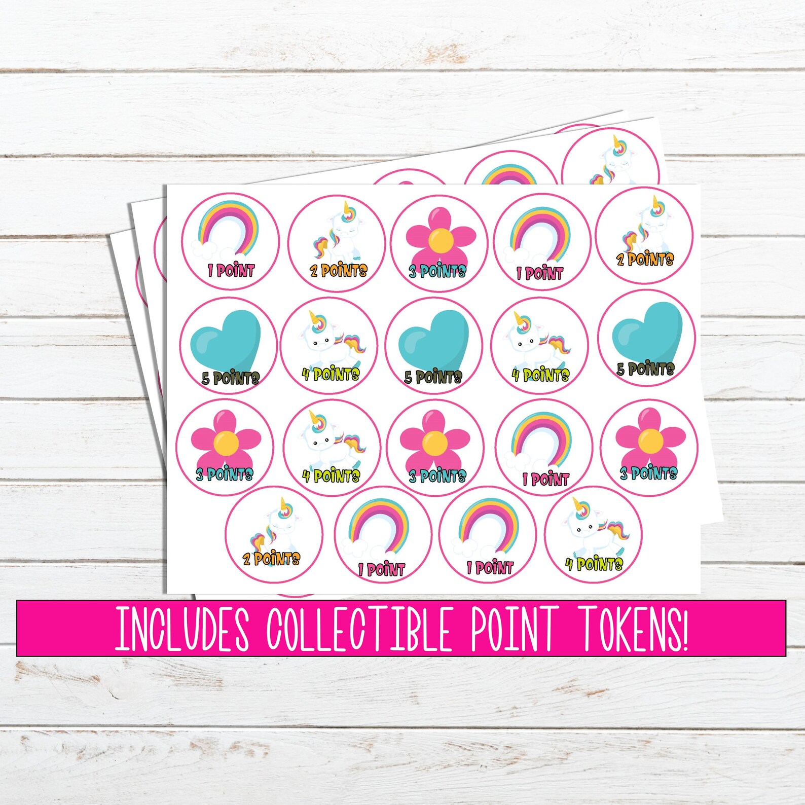 EDITABLE Unicorn Reward Chart With Tokens, Printable Unicorn Behavior ...