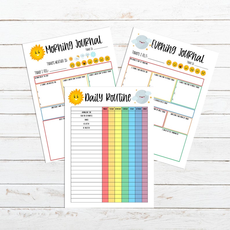 Kids Daily Journal Printable, Daily Reflection for Kids - Etsy