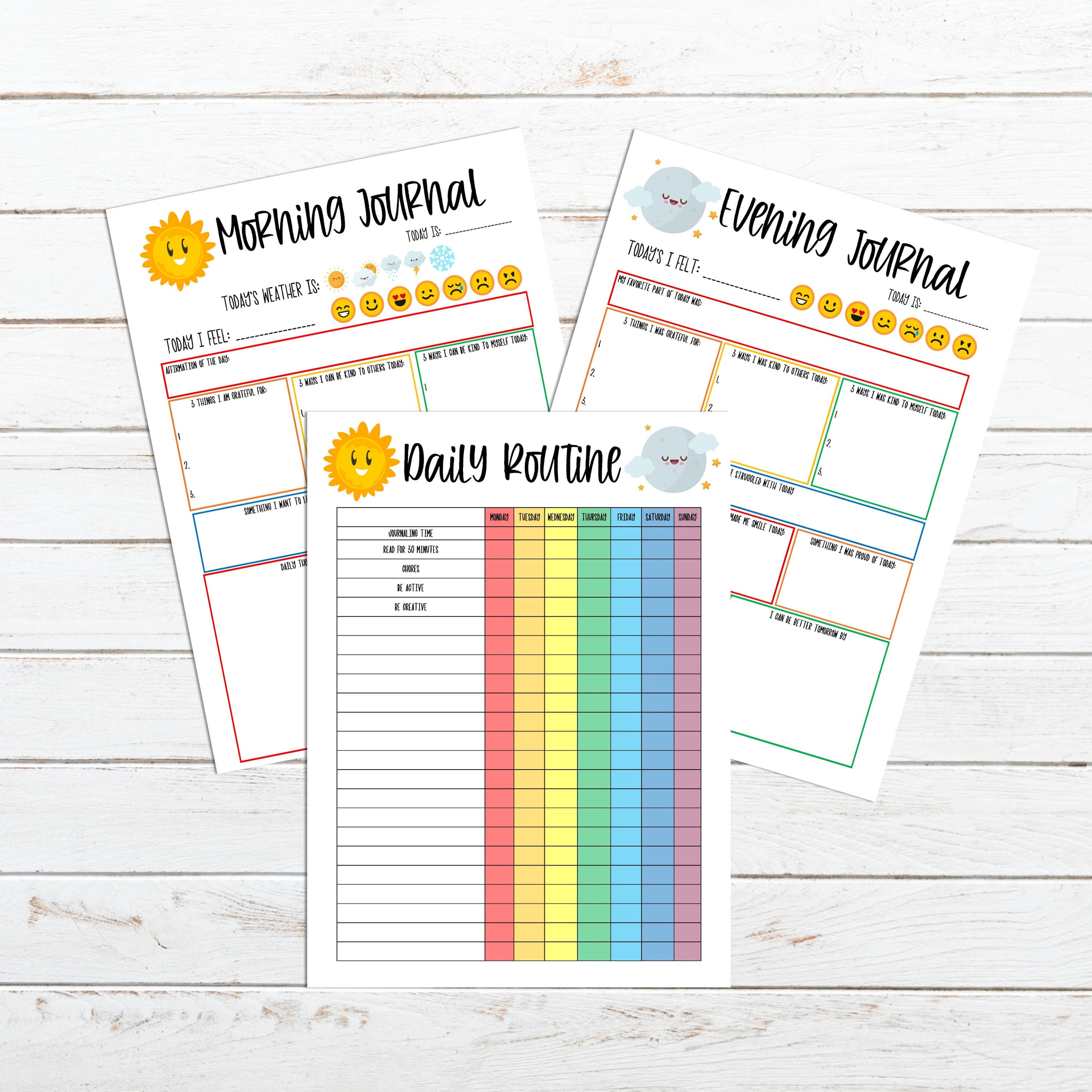 Kids Daily Journal Printable, Daily Reflection for Kids - Etsy