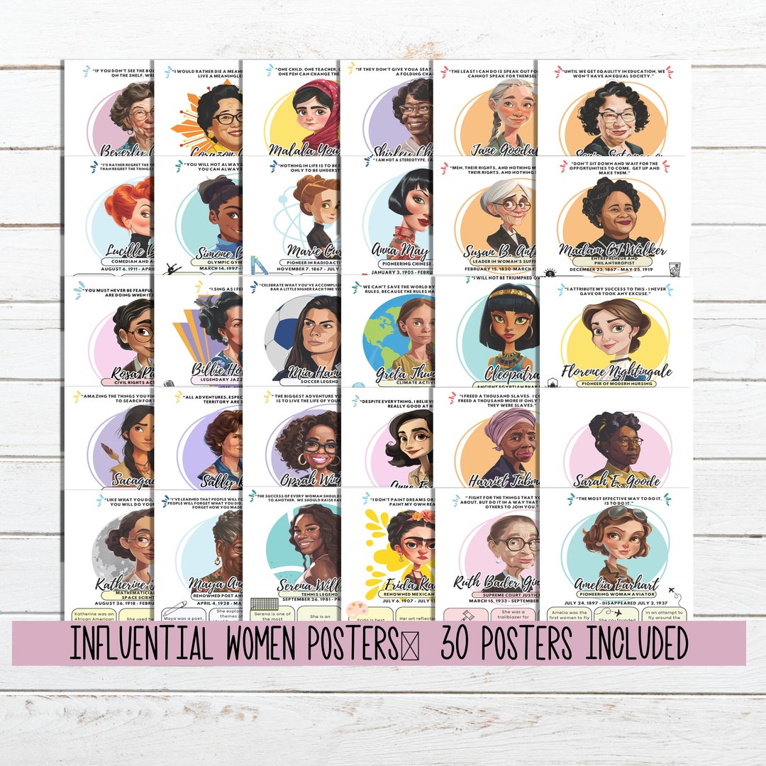 Women in History Posters, Homeschool Resources, Kids Posters, Printable ...