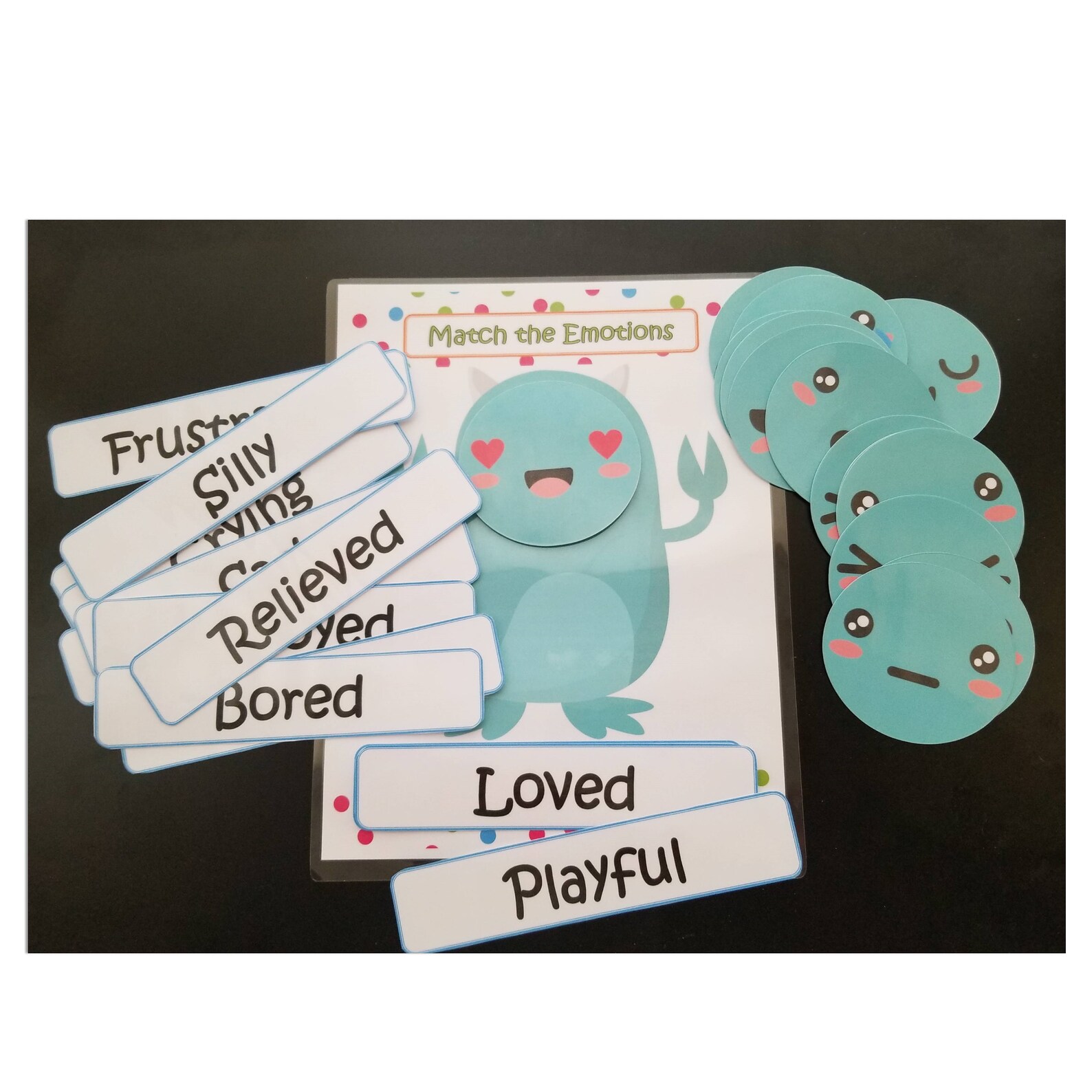 Emotions Match, Feelings Monster, Kids Problem Solve, Social Emotional ...