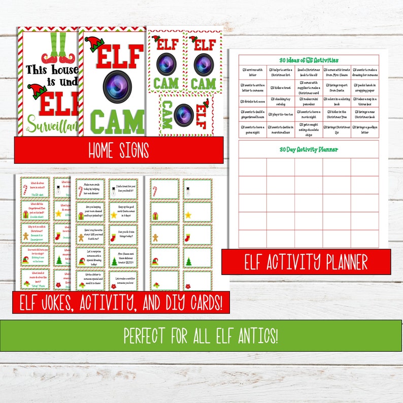 Printable BOY Elf Arrival Set, Elf Activity Set, Elf Welcome Letter ...