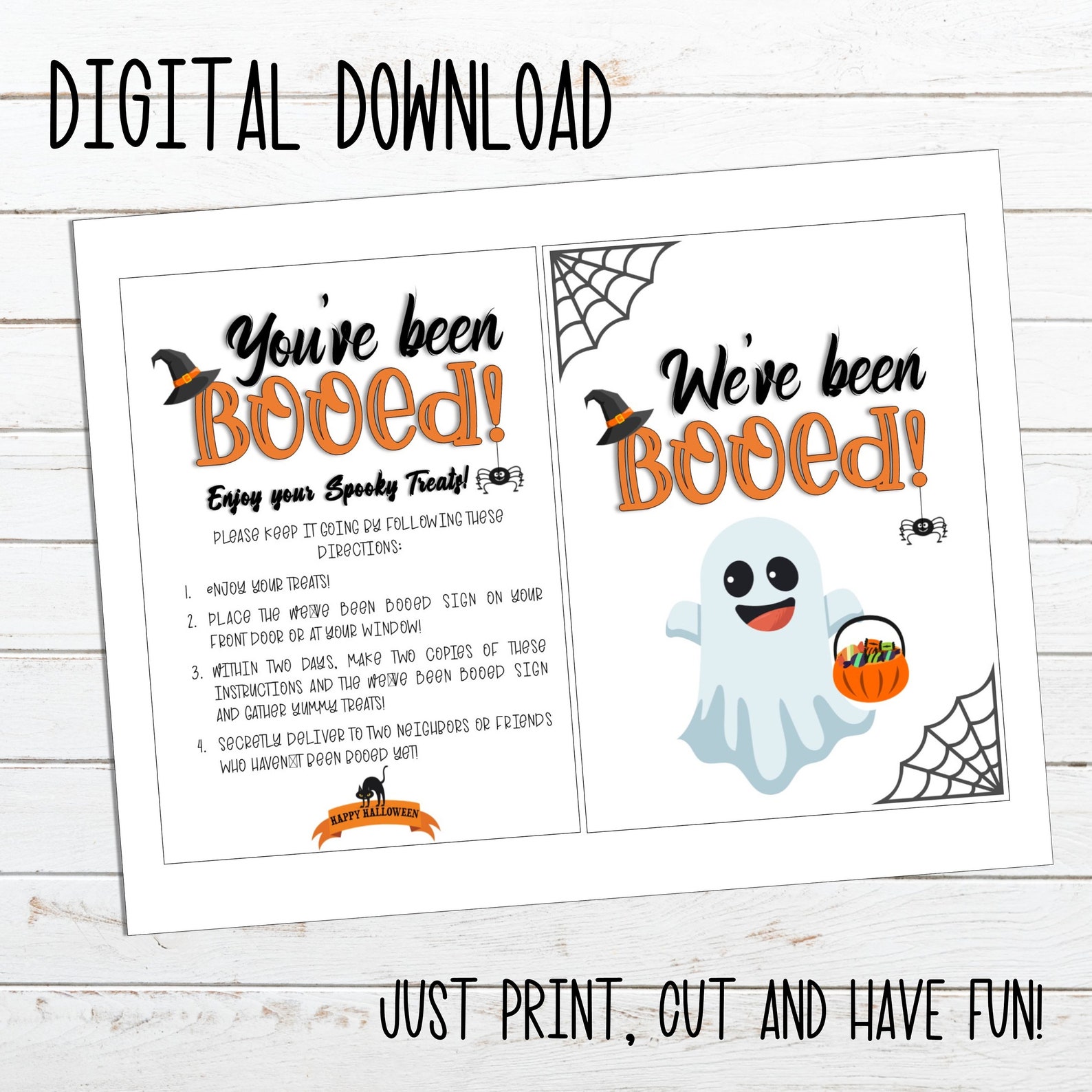 You've Been Booed Printable for a Quarantined Halloween, Social ...