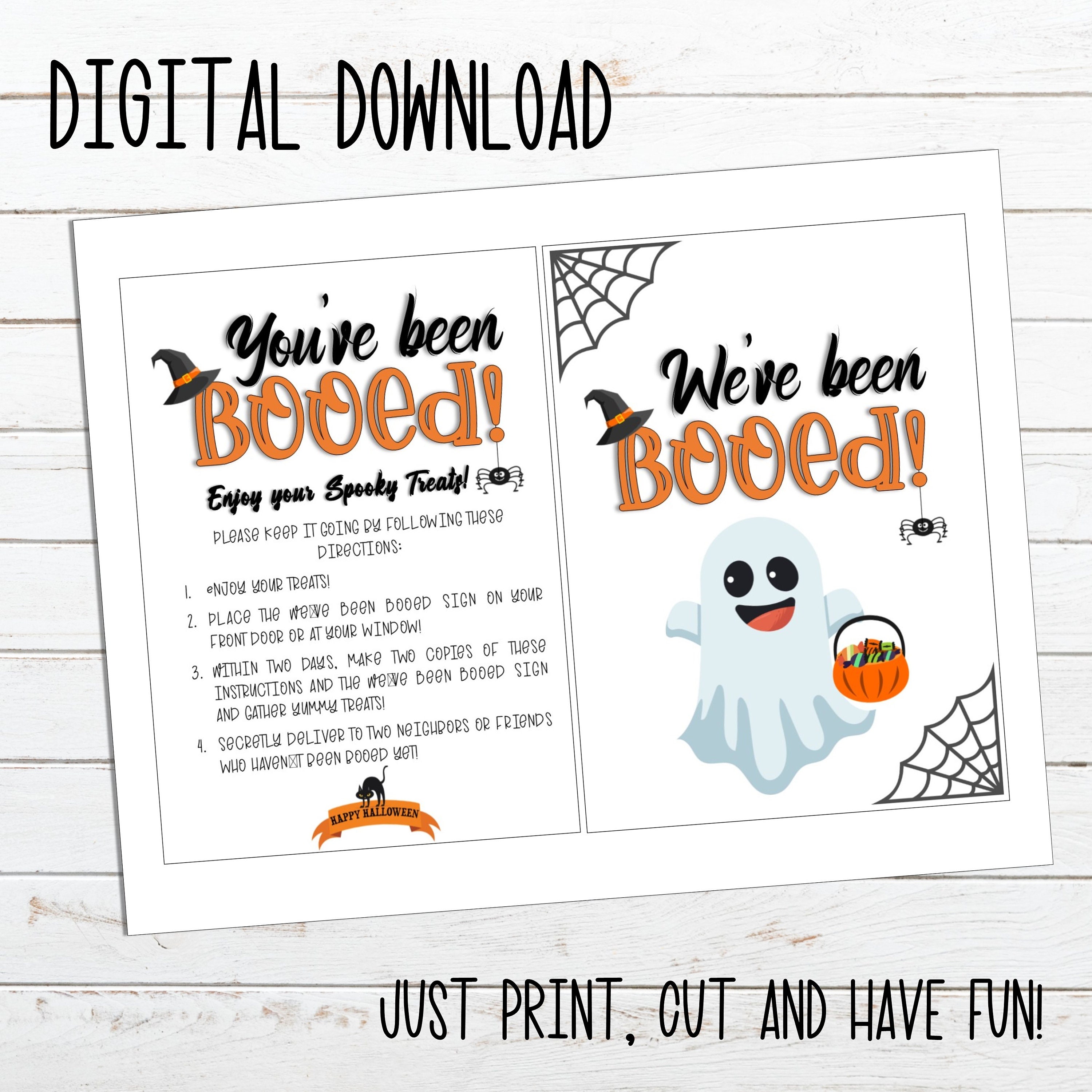 You've Been Booed Printable for a Quarantined Halloween, Social ...