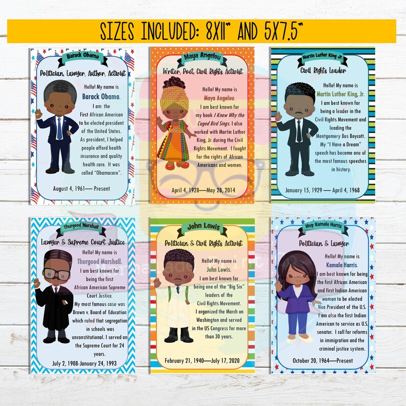 Black History POSTERS, Homeschool Resources, Kids POSTERS, Printable ...