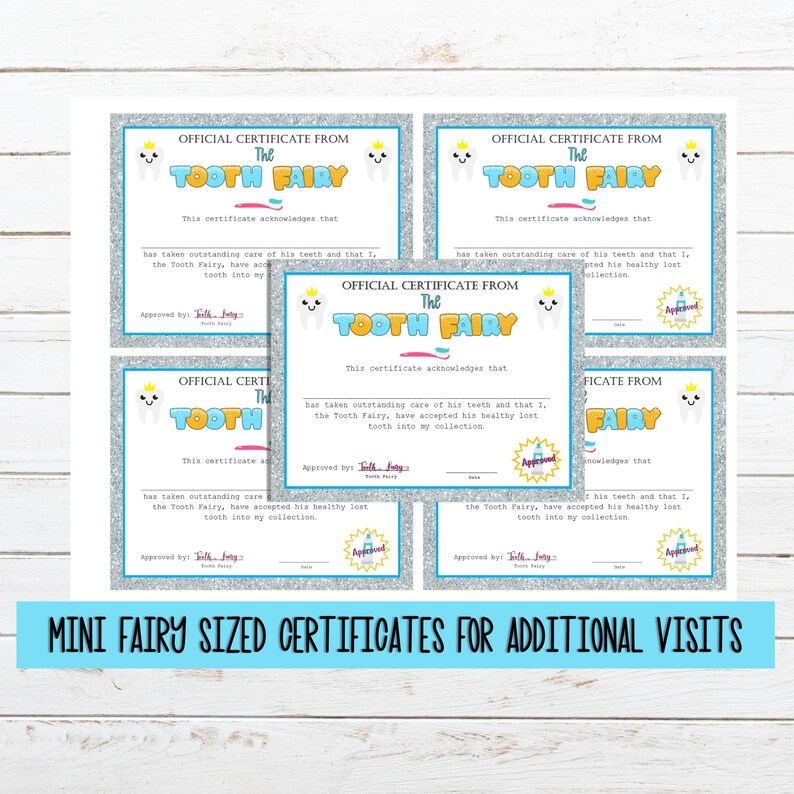 First Lost Tooth Certificate for Boys, Tooth Fairy Certificate for ...