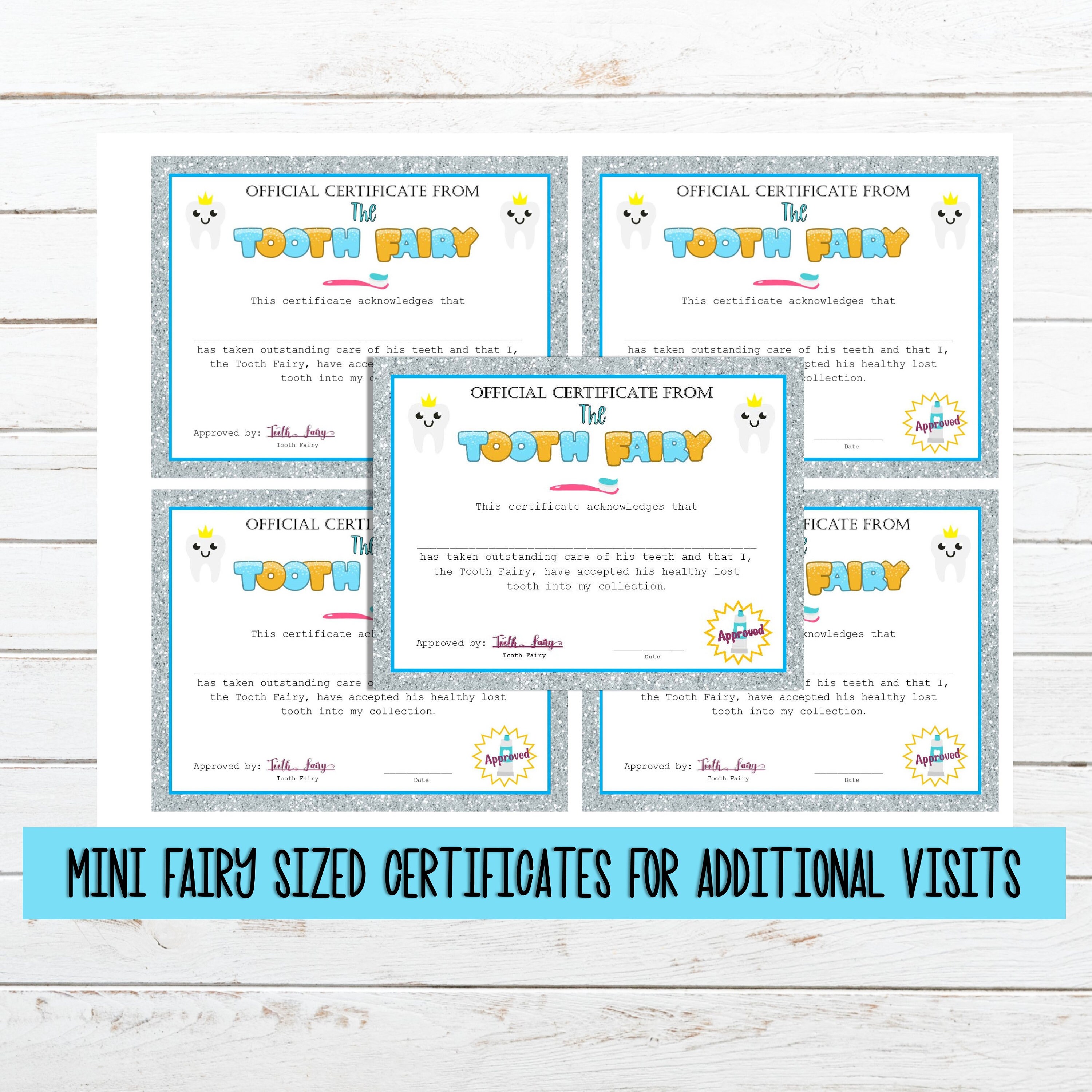 First Lost Tooth Certificate for Boys, Tooth Fairy Certificate for ...