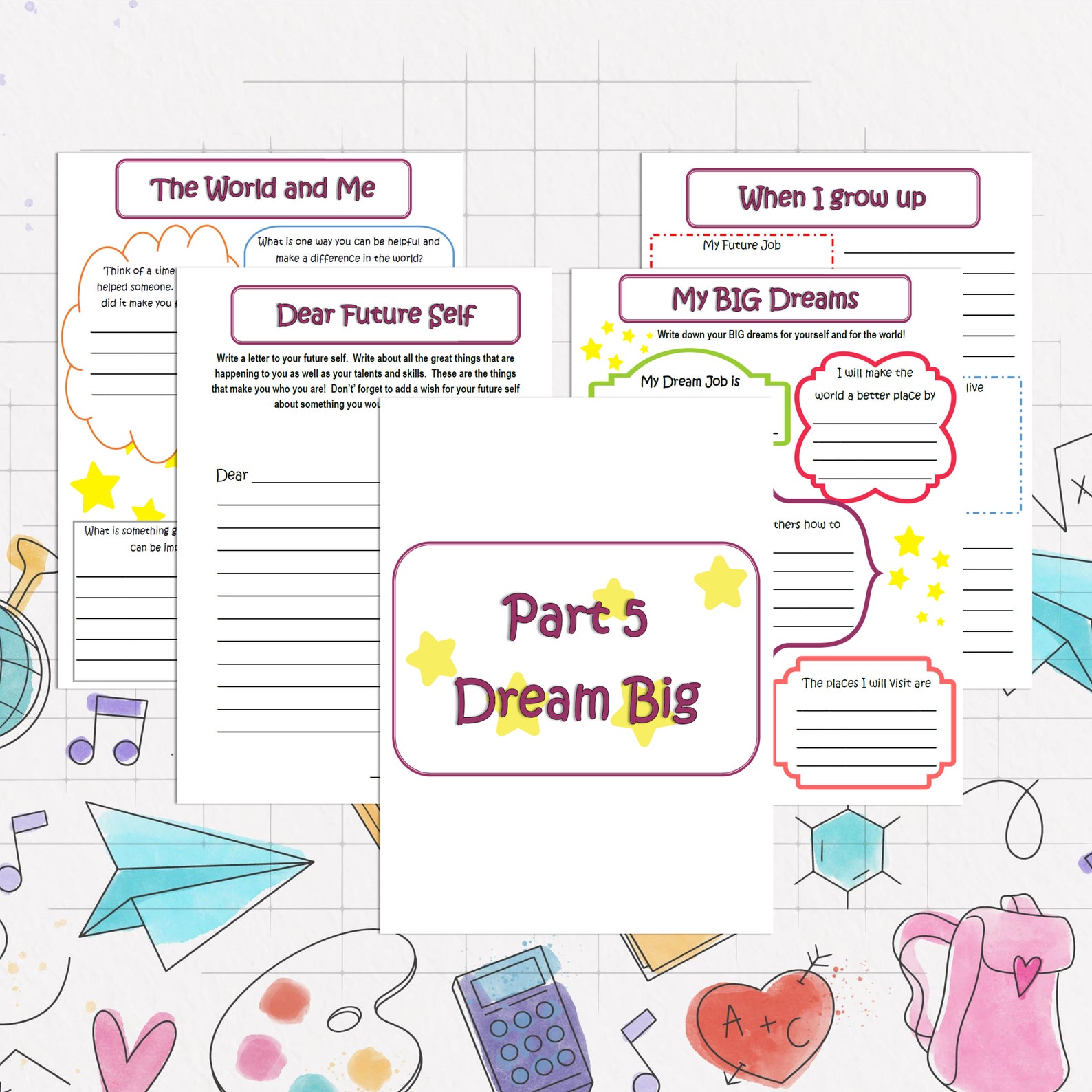 Mindfulness Guided Journal for Kids Positive Thinking Mental | Etsy