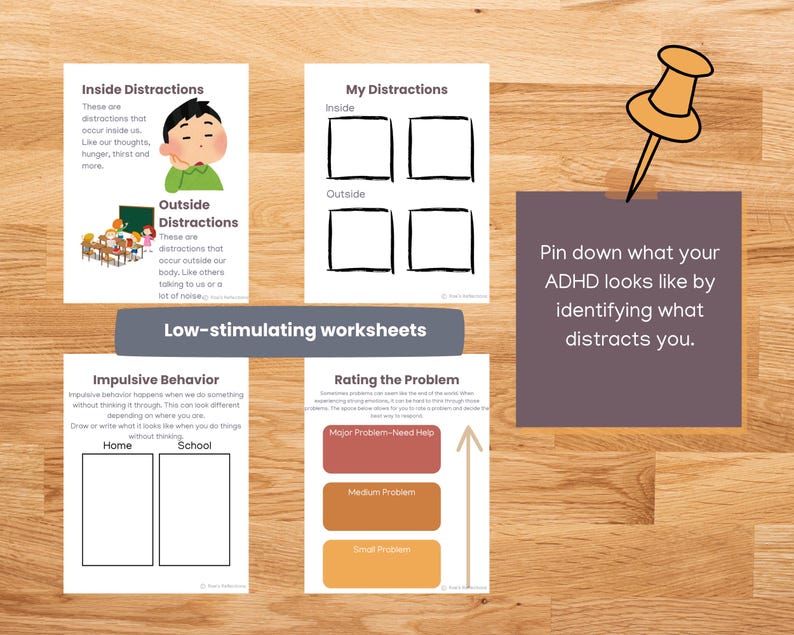 Printable Kid ADHD Workbook - Etsy