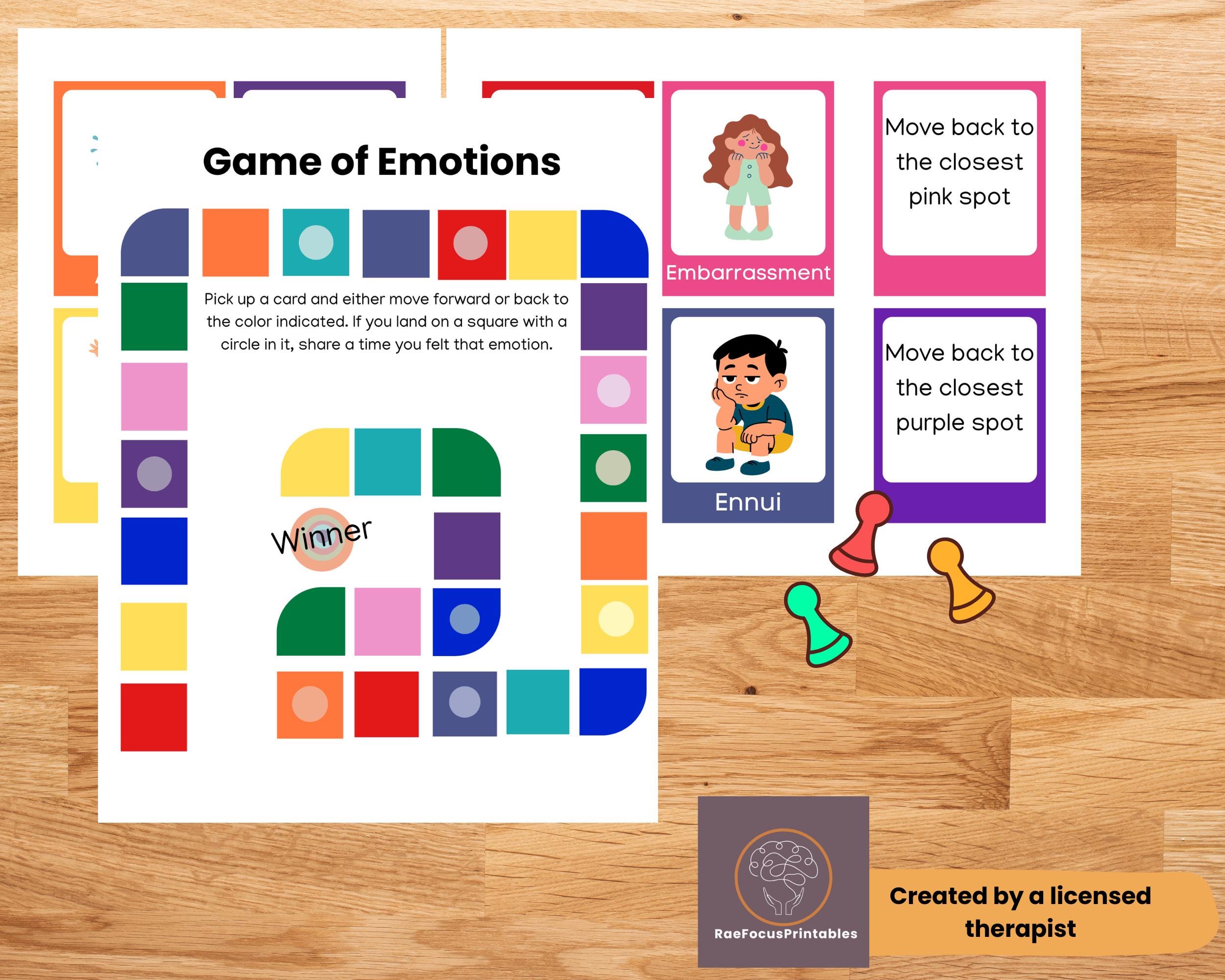 Printable Game of Emotions Board Game - Etsy