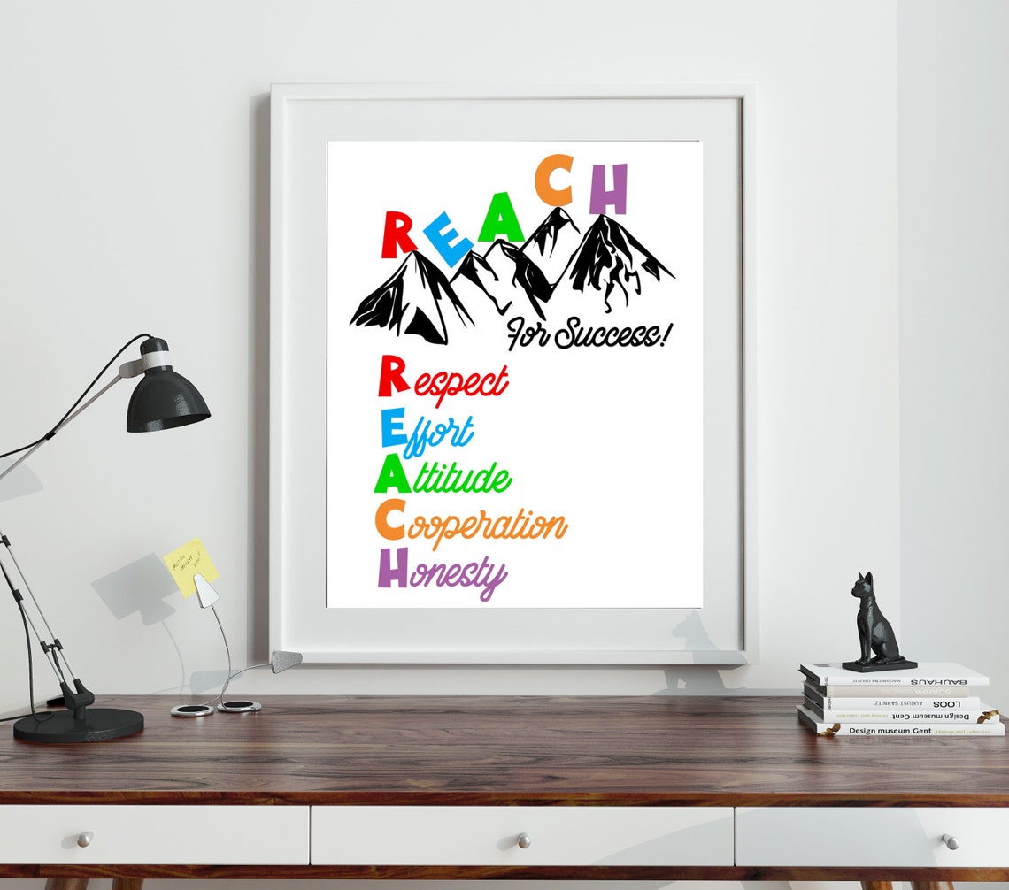 Reach for Success Classroom Decor Classroom Rules Teacher - Etsy Canada