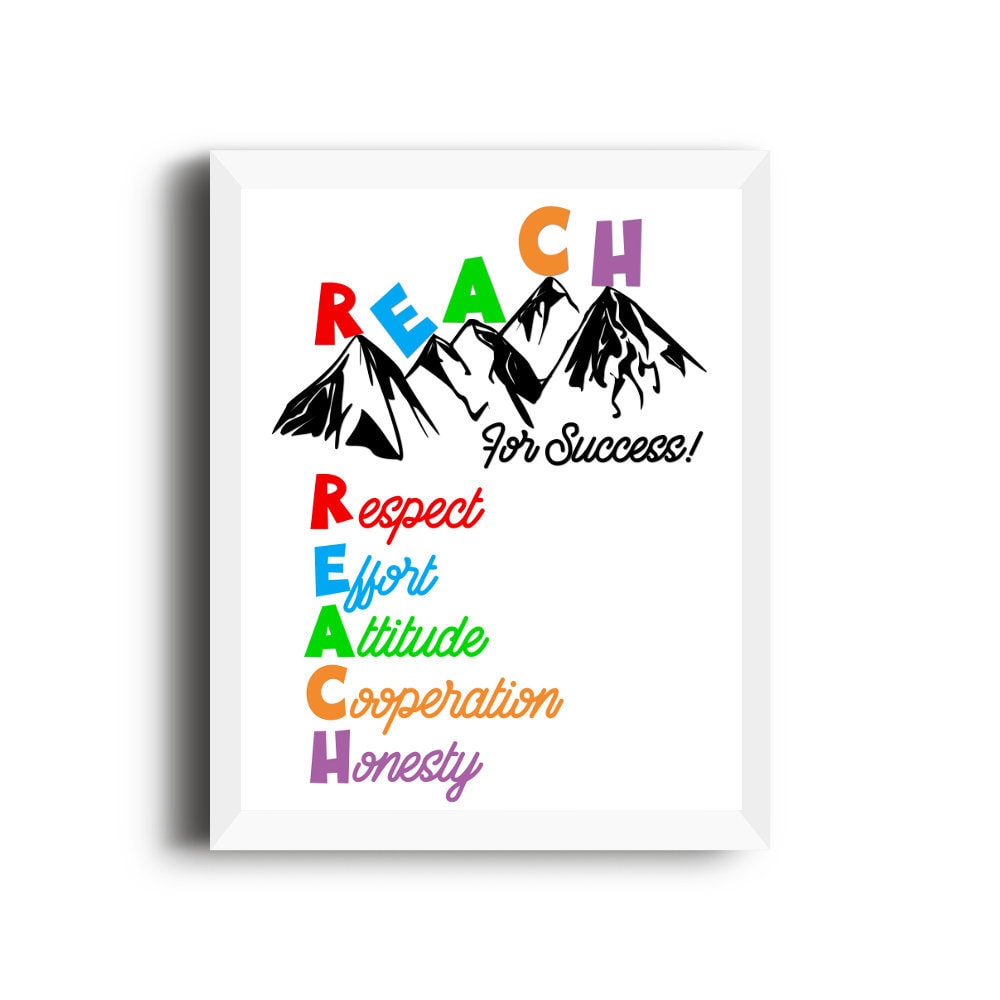 Reach for Success, Classroom Decor, Classroom Rules, Teacher Gift ...